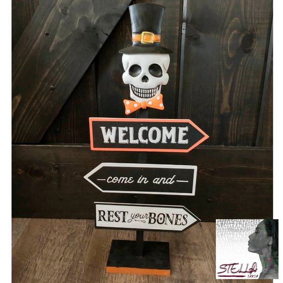 Holiday | Halloween Skeleton Welcome Sign | Poshmark